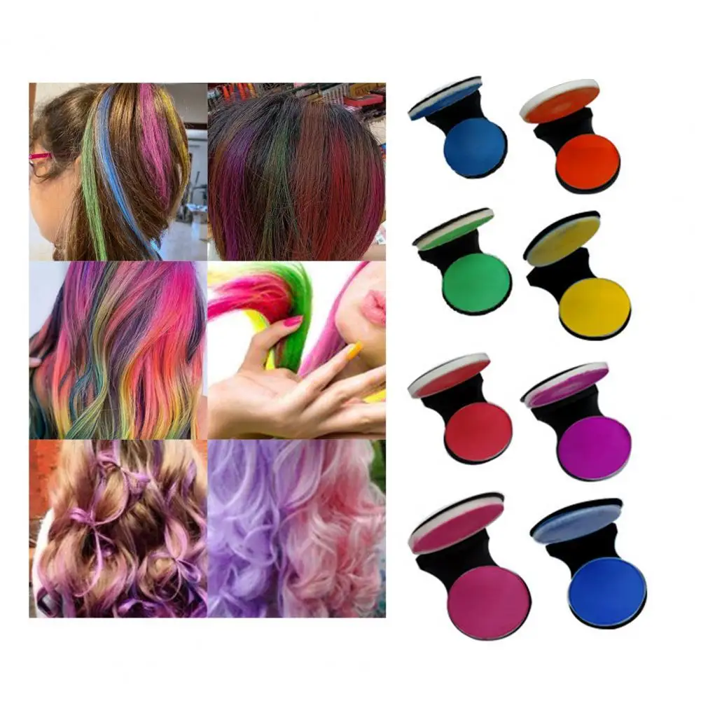 8Pcs/Set 3g Disposable Hair Dye Powder Water Soluble Colorful Hair ...