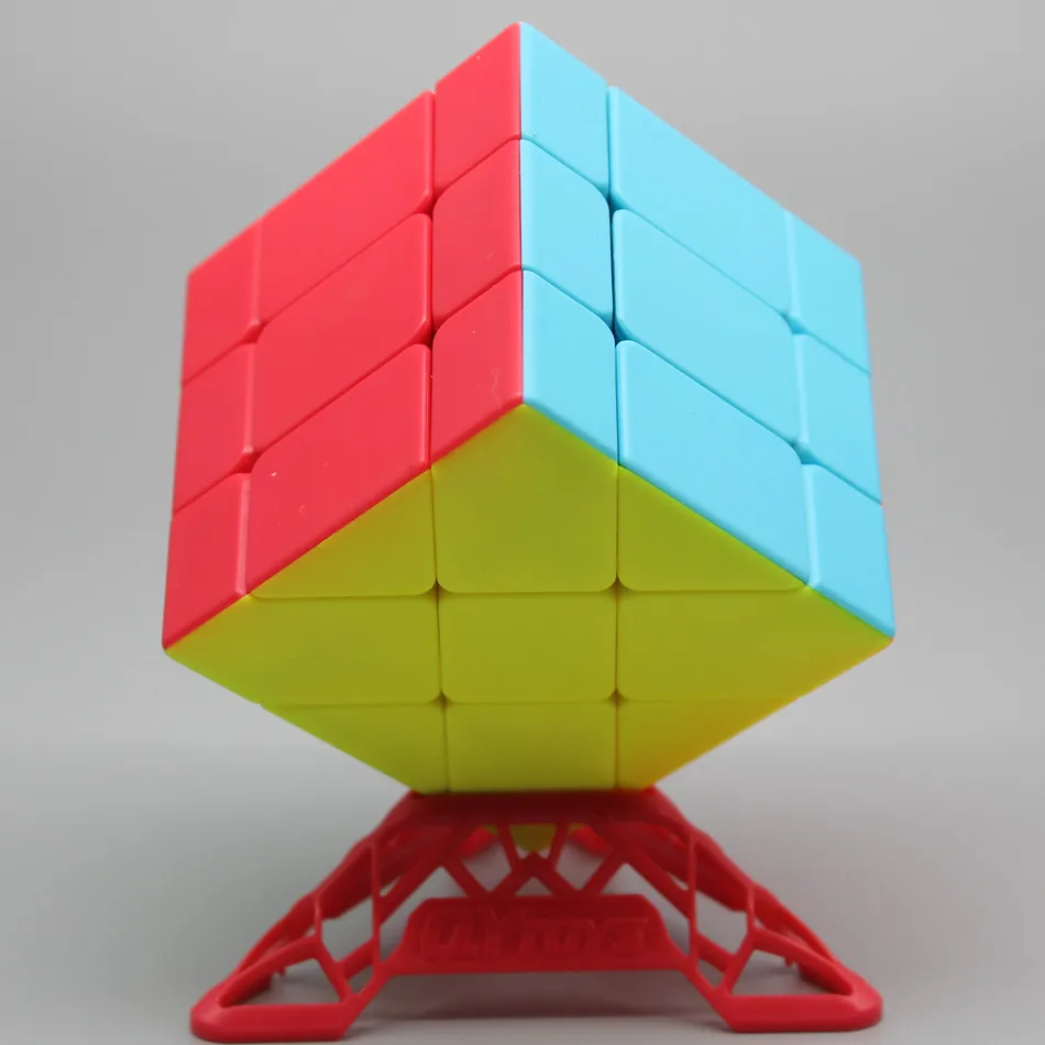 Qiyi Cubo mágico Fisher Cube 3x3 Black Stickerless Speed Magic Cube 3 ...