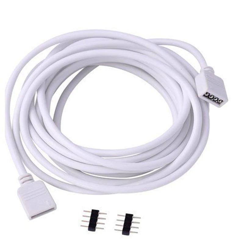 1m 2m 5m 4 Pin 5pin 6pin Led Connector Extension Cable Cord Wire With ...