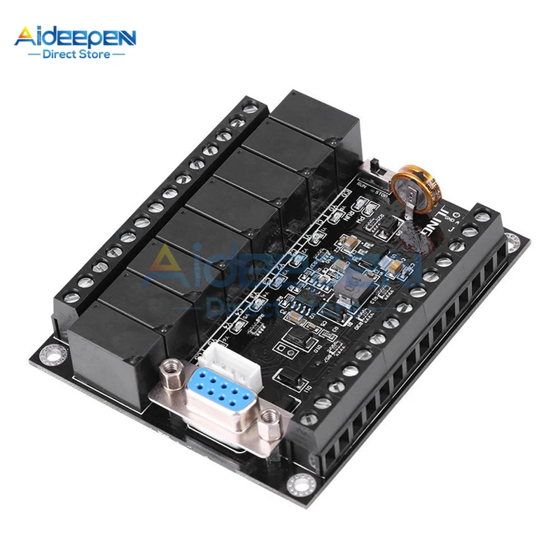 Plc Programmable Controller Dc 24v Relay Module Fx1n-20mr With Base ...