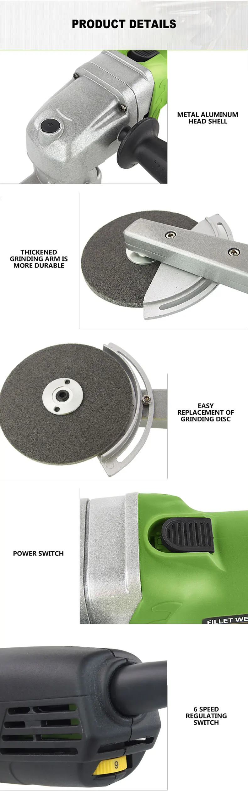 Buy New 800W Stainless Steel Corner Grinding Machine Angle Polisher ...