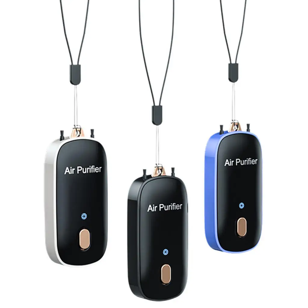 Personal Necklace Air Purifier Wearable USB Rechargable Negative Ion ...
