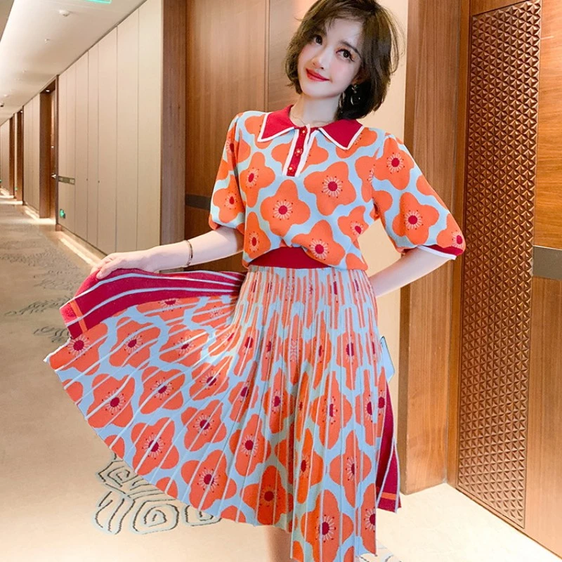 Tops de malha Jacquard para mulheres, terno lapela, contraste de cor ...