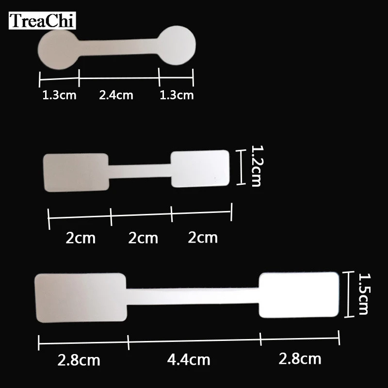 Wholesale Adhesive Paper Jewelry Ring Tag White Dumbbell Ring Tag ...