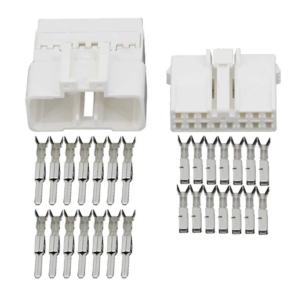 14 Pin White Automotive Connectors Male And Female with Terminal for ...