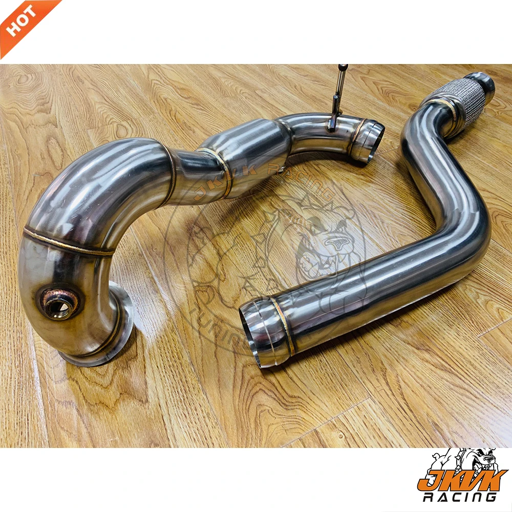 JKVK RACING New design 3.5'' CATLESS DOWNPIPE FOR 2014-2016 MER CEDES ...