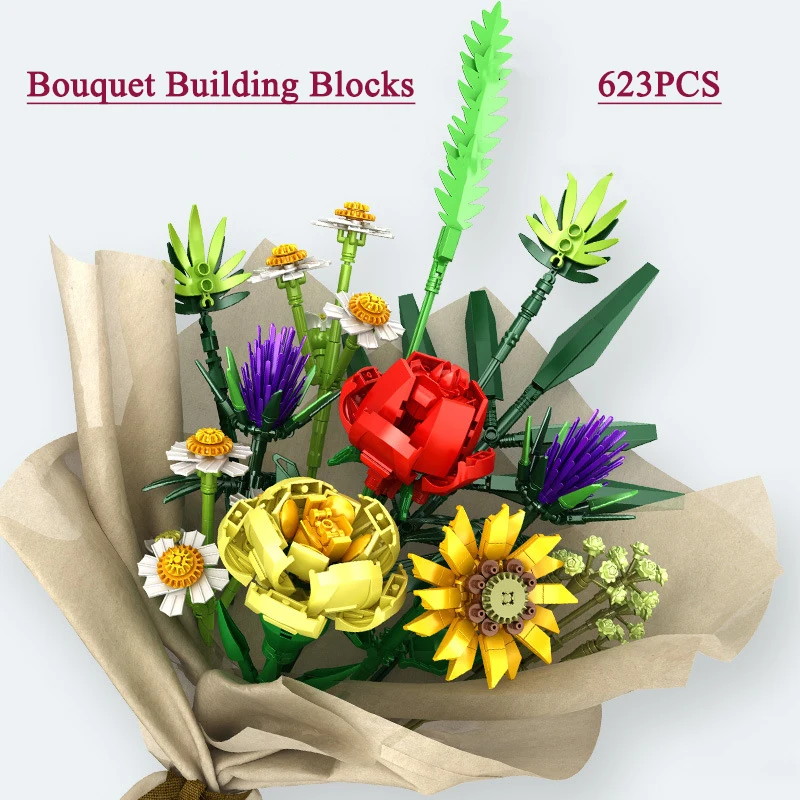 Figurines & Knick Knacks Flowers Bricks sunflower roses Art ...