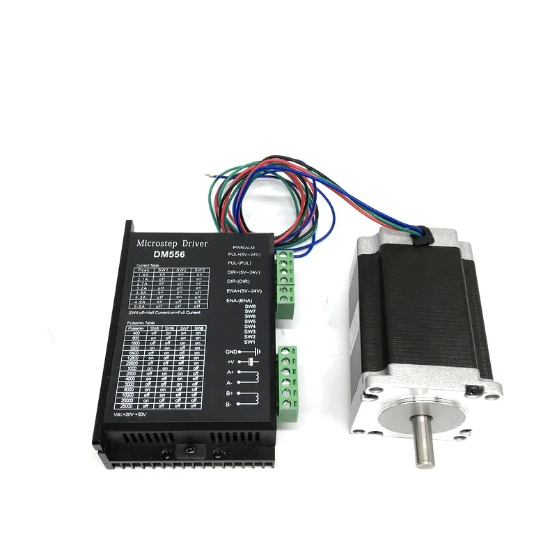 Nema23 57MM 1.8NM 260Oz in 2PH High Torque Stepper Motor & DC 20 50V Driver kit For CNC Router ...