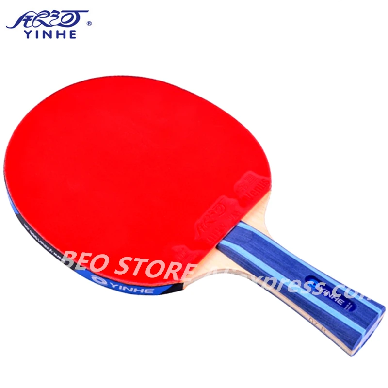 YINHE 5 star 7 star Racket Galaxy Training pure wood pips in rubber ...