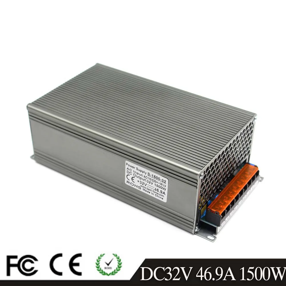 1500W 46.9A 32V Switching Power Supply Adjustable Voltage AC DC32V ...