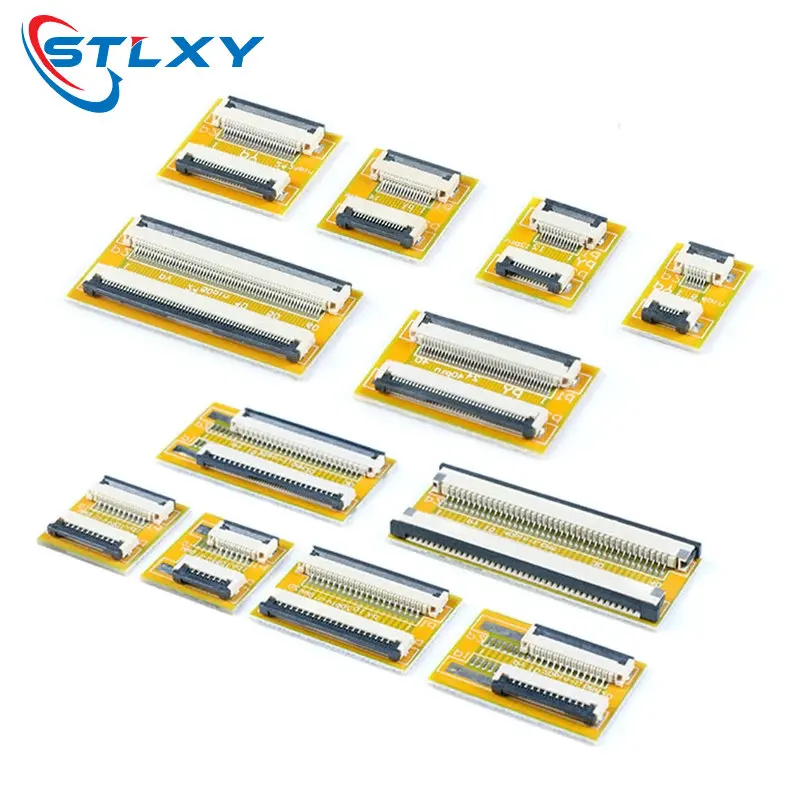 FPC FFC 플렉시블 플랫 케이블 연장 보드, 0.5mm, 1.0mm 피치, 6 8 10 12 14 20 30 40 50 핀 커넥터, 2 개