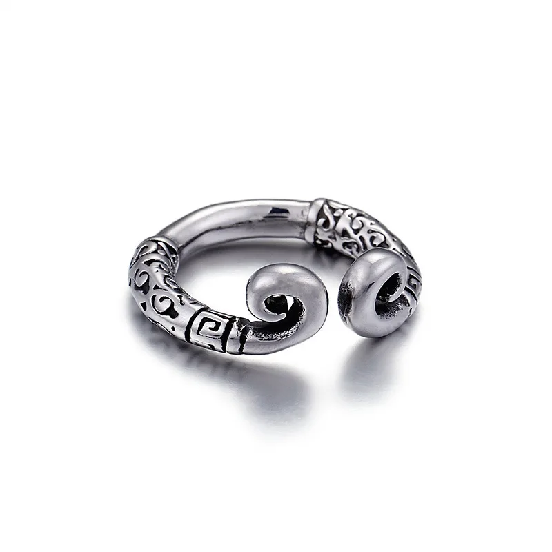 Magic-Spell-Ring-Retro-Titanium-Steel-Couples-Ring-Tight-hoop-ring ...
