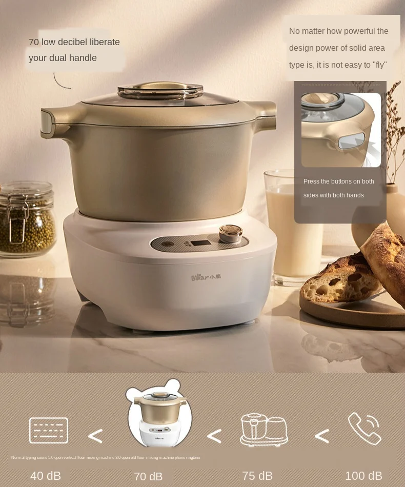 5L Electric Dough Mixer 220V Household Dough Mixer Machine Automatic ...