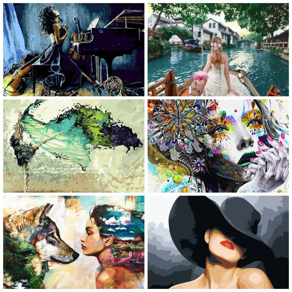 AZQSD-DIY-Painting-By-Numbers-Adults-Portrait-Full-Kits-Oil-Paint-By ...