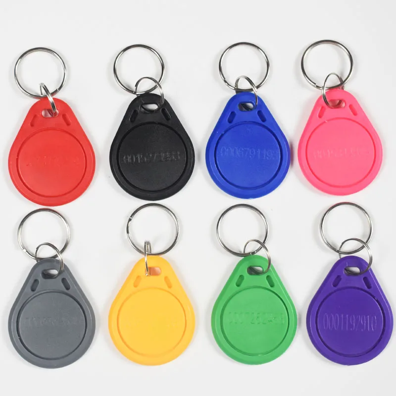 100pcs Rfid Key Fobs Ring 125khz Proximity Abs Id Key Tags For Access ...
