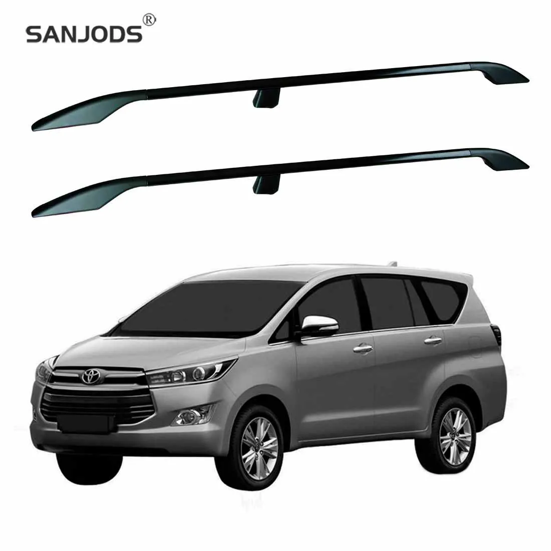 Sanjods Car Roof Rail For Innova & Innova 2016 Aerodynamic Side Rails ...