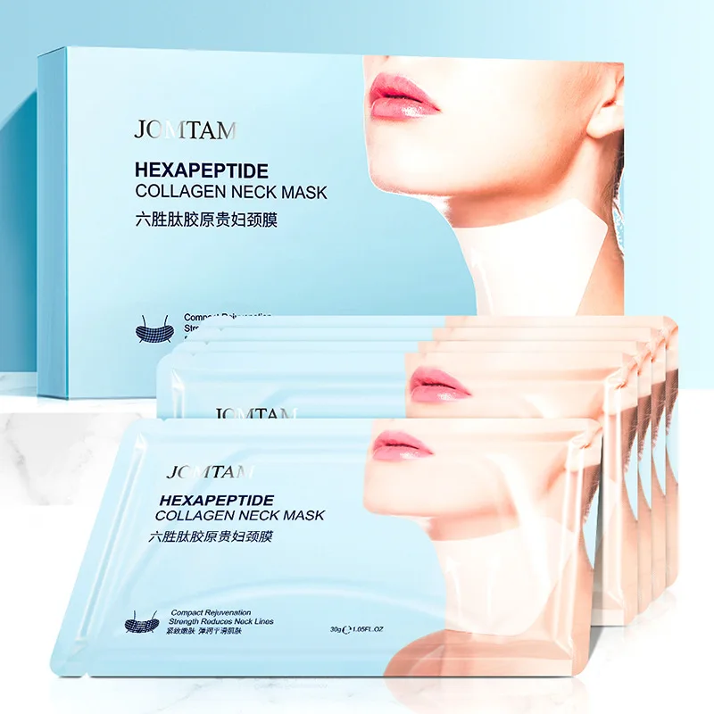 Peptide Collagen Neck Mask Fade Neck Pattern Skin Tightening Elastic ...