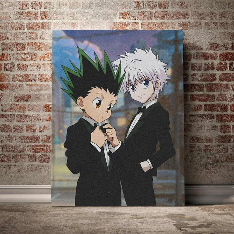 Gon-killua-zoldyck-hunter-x-hunter-anime-lona-cartaz-pintura-da-parede ...