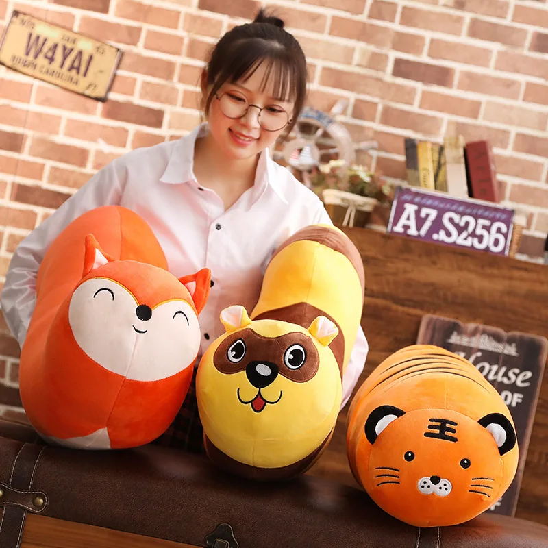 50cm-Lovely-Animal-s-Tail-Pillow-Cartoon-Animal-Tiger-Fox-Raccoon-Tail ...