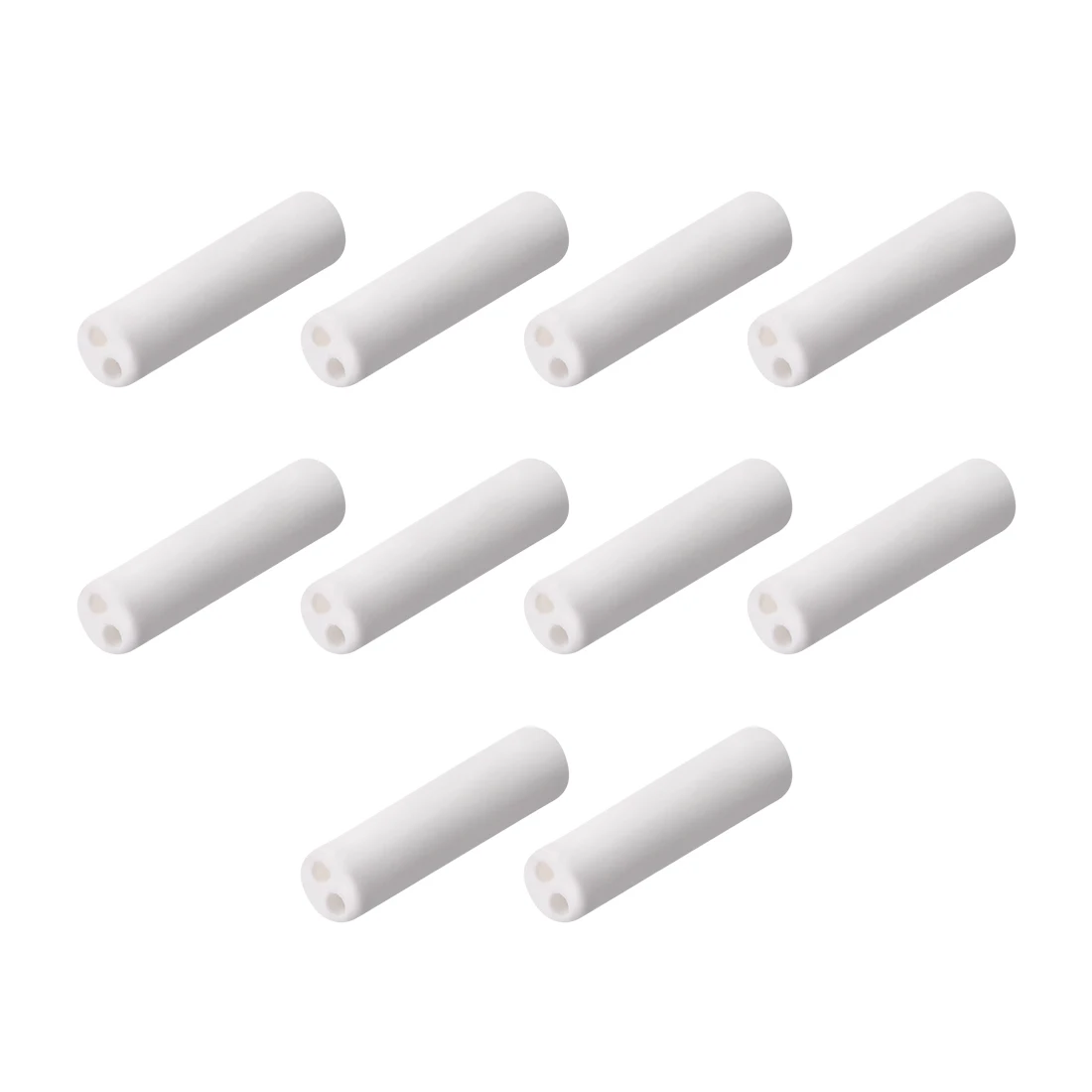 10Pcs 1mm Dia Ceramic Insulation Tube Twin Bore Porcelain Insulator ...