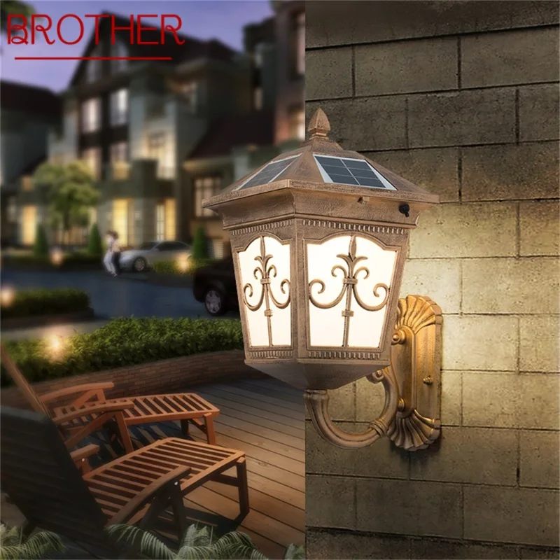 BROTHER-Outdoor-Wall-Led-Light-Solar-Patio-Modern-Sconce-LED-Waterproof ...