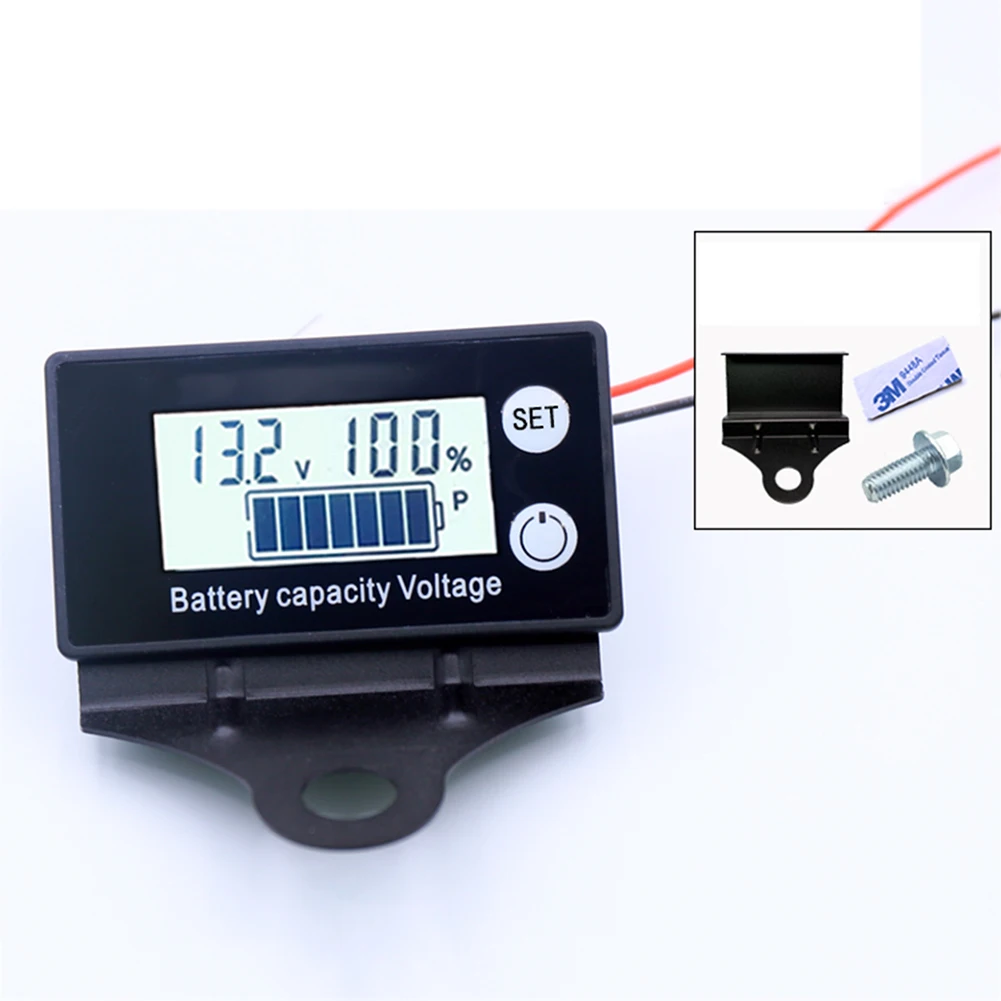Taidacent 8 100V Waterproof DC Battery Monitor Electric Car Meter Volt ...