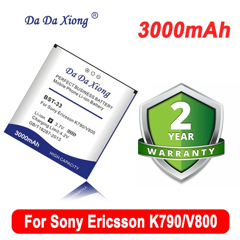 3000mah Bst-33 Bst33 For Sony Ericsson G900 M600 W880 P990 K550c W395c ...