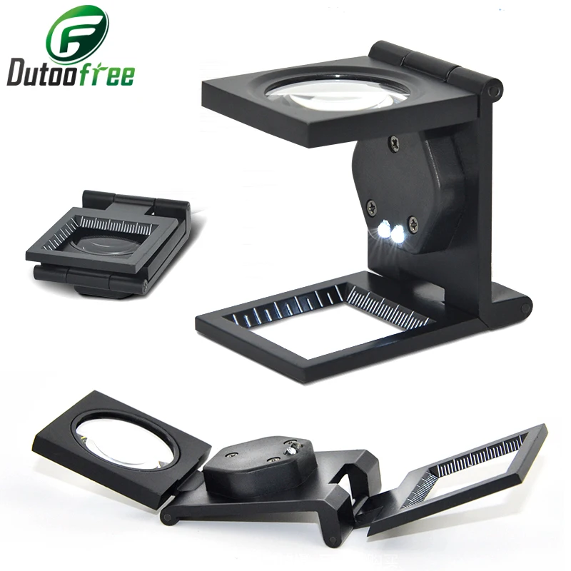 Microsc-pio-Lupa-dobr-vel-Stand-Loupe-com-Escala-T-xtil-ptico-Mini ...