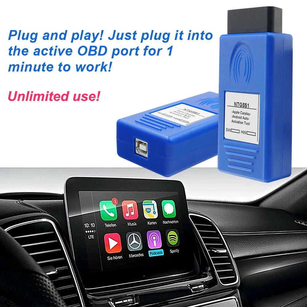 Best CarPlay NTG5S1 Auto OBD Activator NTG5 S1 CarPlay For Mercedes For ...