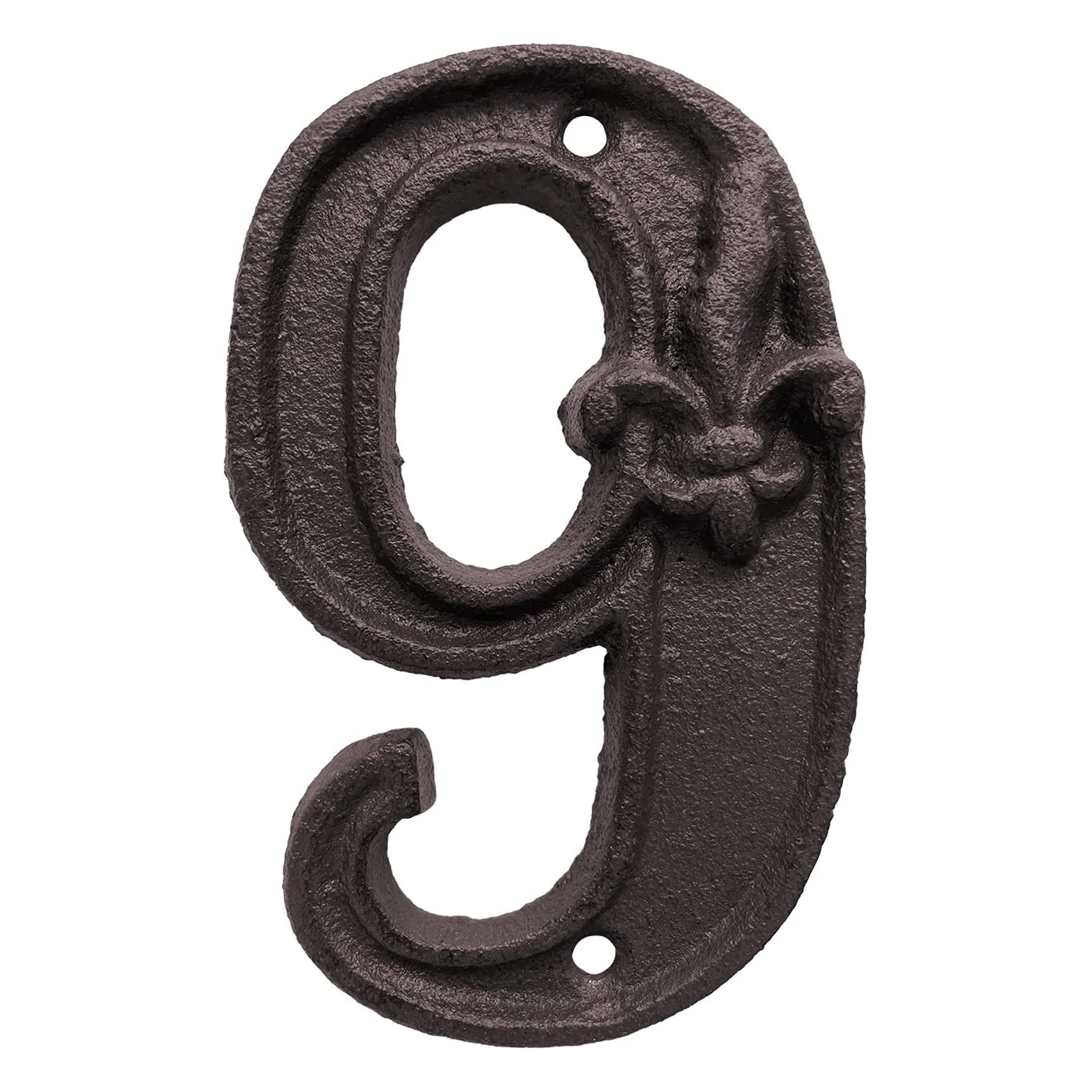 Metal Digital Numbers Cast Iron House Sign Plaque Door Plate DIY 0-9 ...