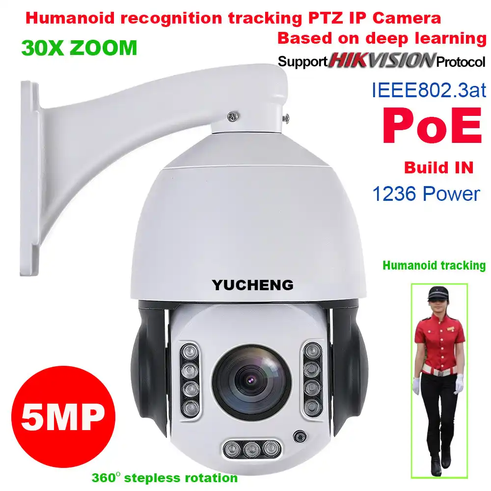 Auto track Wireless SONY IMX335 30X ZOOM 5MP Hikvision Protocol ...