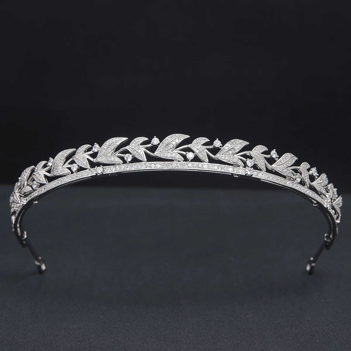 Pretty-Cubic-Zirconia-Leaves-Headband-Tiara-for-Wedding-Crystal ...