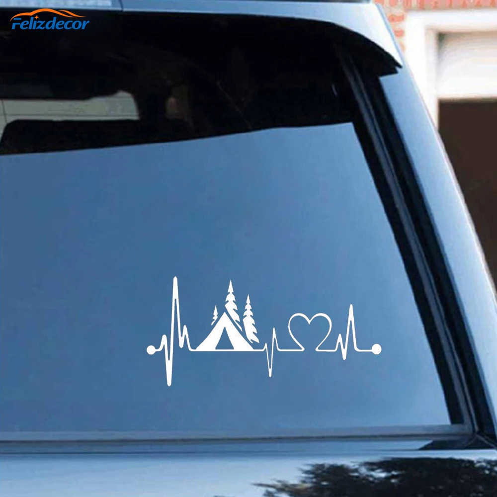 Black-Silver-Funny-Tent-Camper-Heartbeat-Lifeline-Camping-Decal-Sticker ...