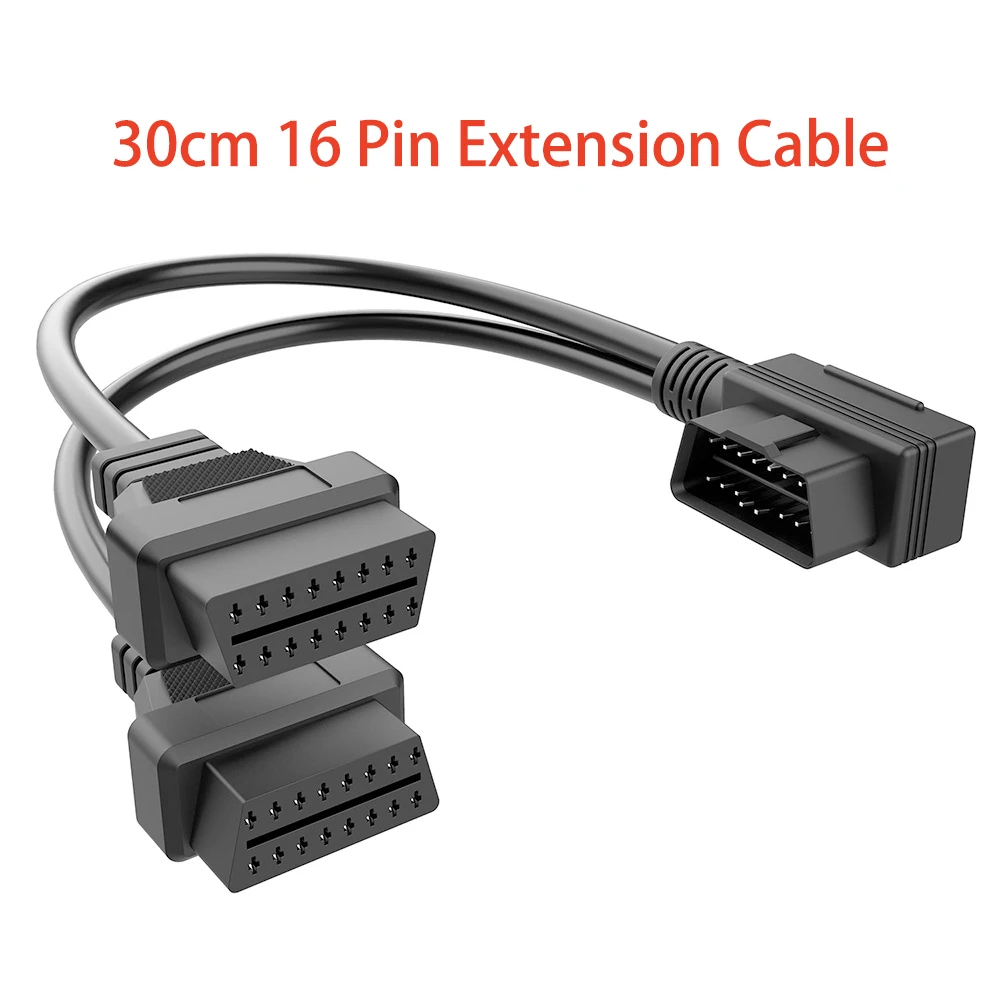 30CM 16 Pin Right Angle Splitter Y Cable Male To 2 Female Y Splitter ...