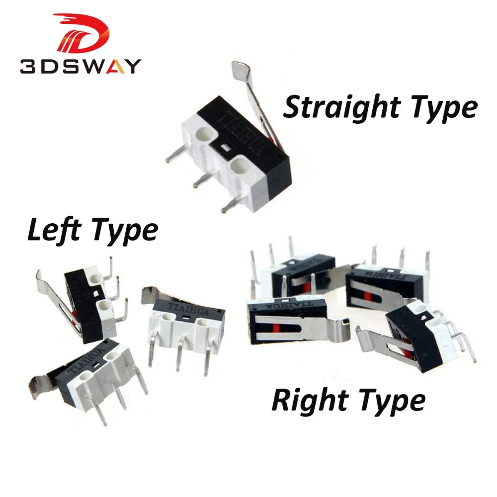3DSWAY 3D Printer Mechanical Limit Switch 10pcs/lot 1A/125VAC Endstop ...