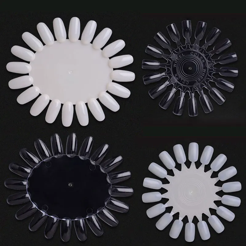 5pcs-False-Nail-Tips-Display-Chart-Acrylic-Gel-Polish-Palette-Wheel ...