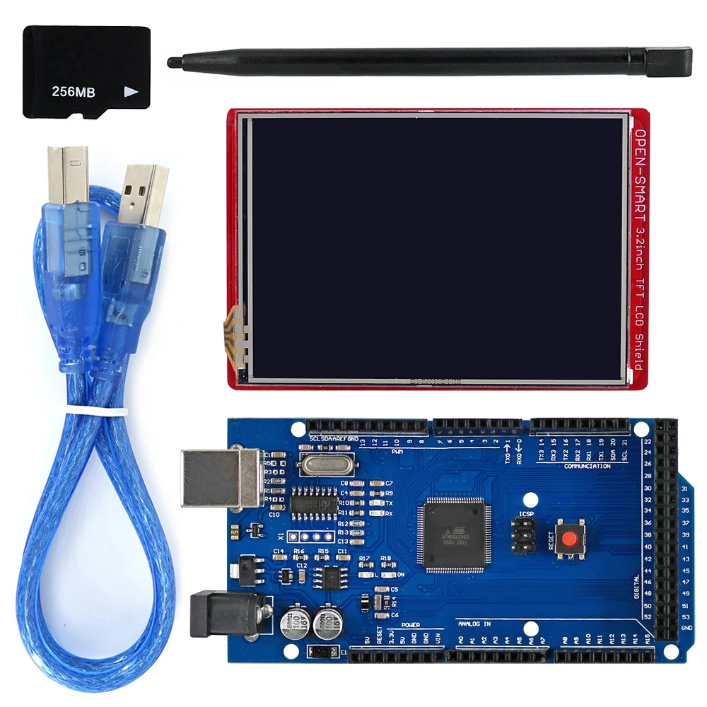 Kit schermo LCD TFT da 3.2 pollici Touch Screen integrato LM75 modulo sensore penna TF Card per ...