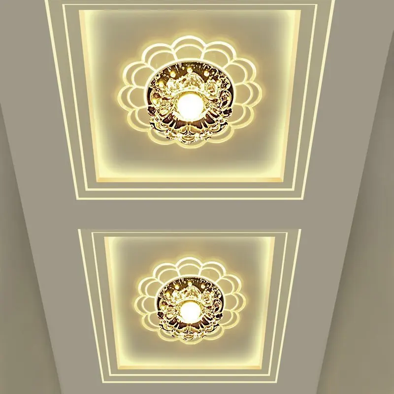 Lukloy Crystal Ceiling Downlight Modern Corridor Led Small Surfacef ...