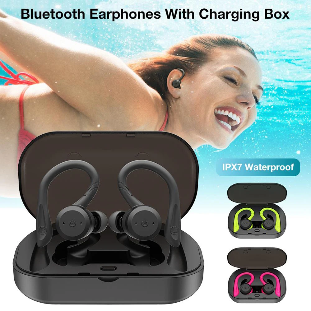 IPX7-Waterproof-Bluetooth-Earphone-Swimming-Dual-Wear-Style-Sport ...