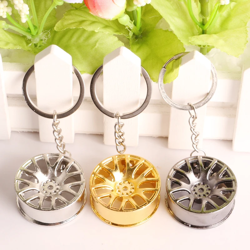 Cool-Luxury-Metal-Creative-Keychain-Wheel-Rim-Model-Key-Chain-Car ...