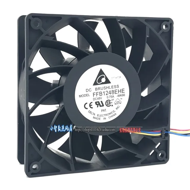 original FFC1248DE DC48V 0.75A 12CM four-wire PWM large air volume ...