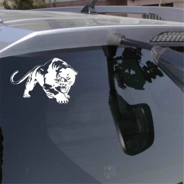 Tiger Car Stickers 3D Fiery Wild Panther Hunting Funny Sticker On Car ...