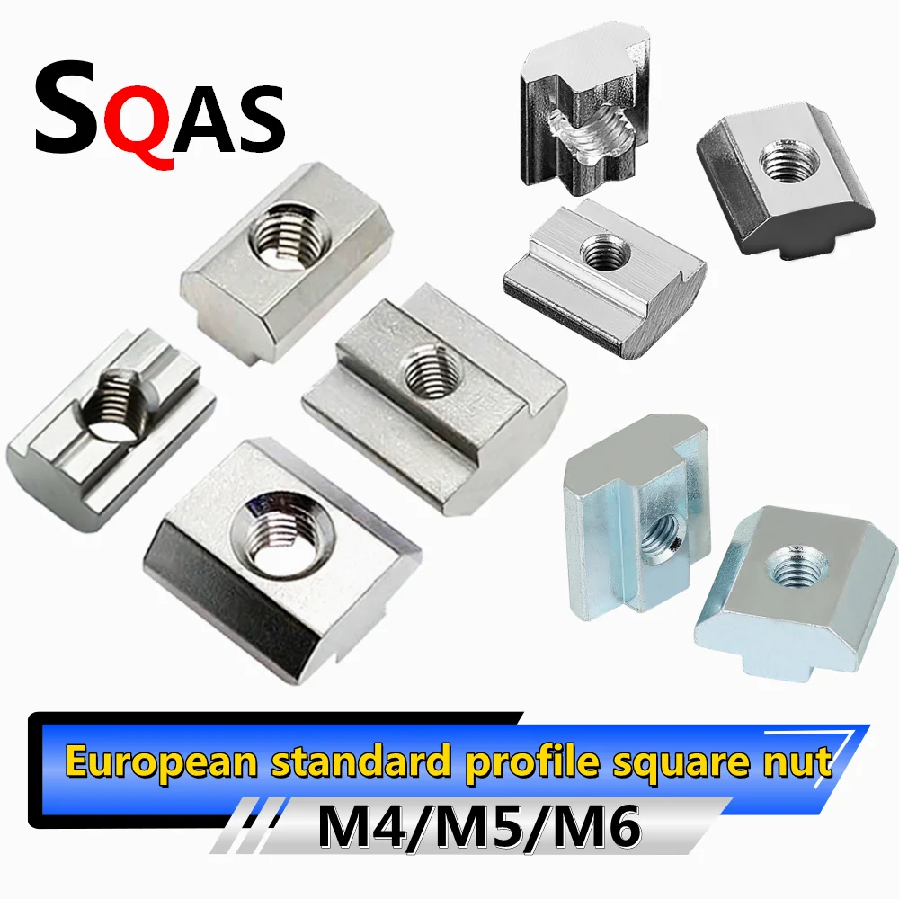 European-standard-profile-slider-nut-t-type-slider-square-nut-type-20 ...