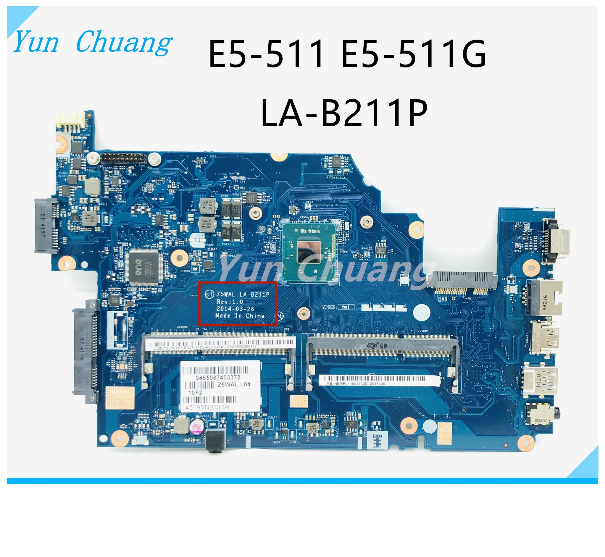 NBMPL11001-LA-B211P-Main-Board-For-ACER-ASPIRE-E5-511-E5-511G-Laptop ...