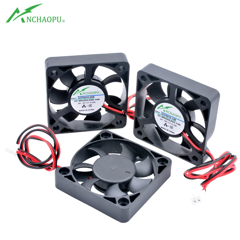 Acp5010 5cm 50mm Fan 50x50x10mm Dc5v 12v 24v 2pin Cooling Fan Suitable ...