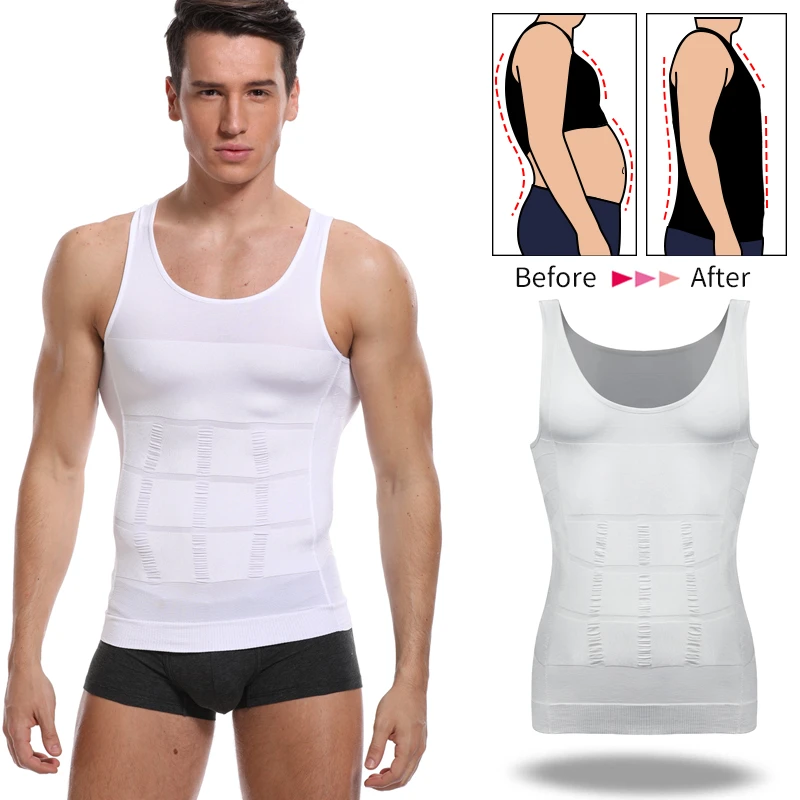 Mens Body Shaper Belly Reducing Shapewear Abs Abdomen Slimming ...