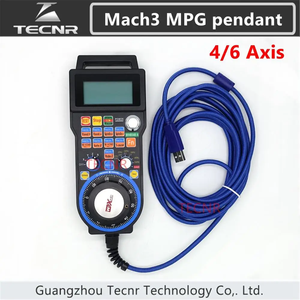XHC CNC handwheel wireless Mach3 MPG pendant handwheel 4 axis pulse 50PPR optical encoder ...