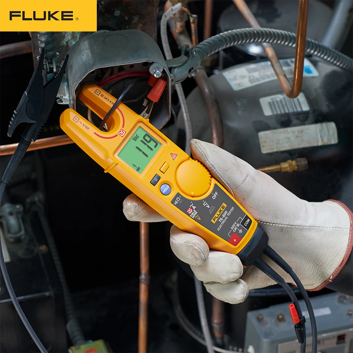 Fluke T6-600 Clamp Meter Continuity Current Electrical Tester Non ...