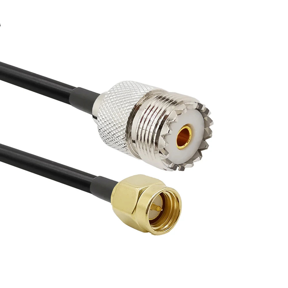 Sma Male To Uhf Pl-259 Female Rg58 Antenna Extension Cable So-239 ...