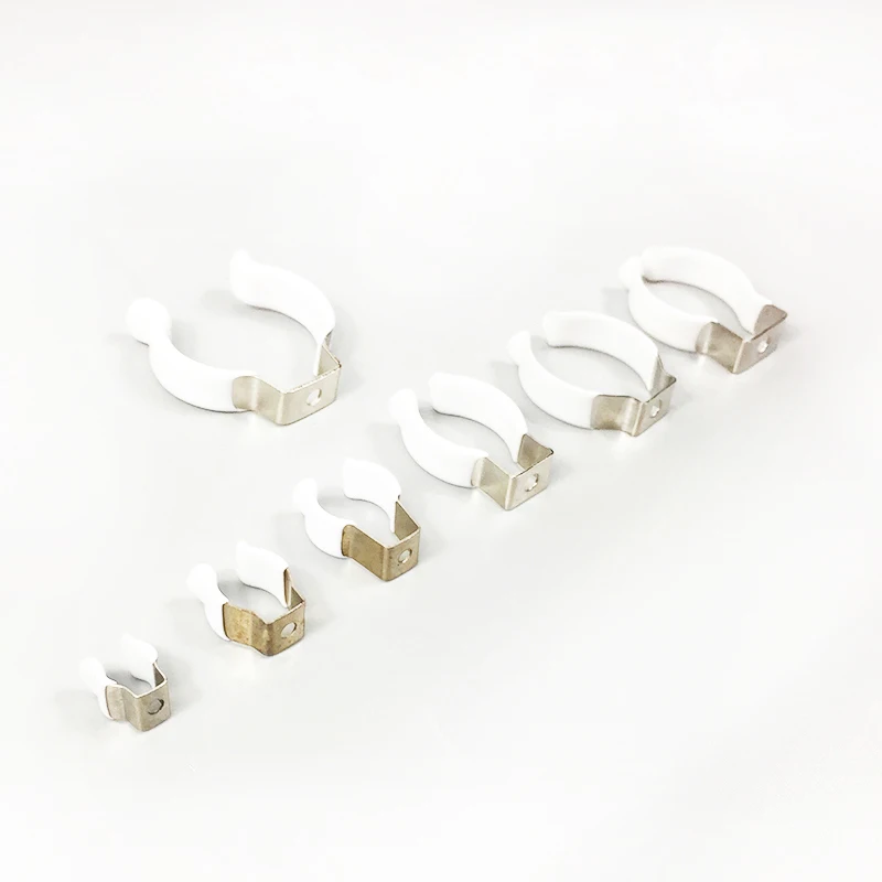 6x Anti Loose Spring Stainless Steel Holder PVC Coated Lamp Fixer ...